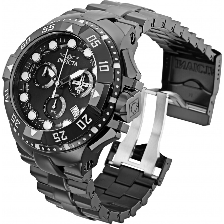 Invicta Excursion Chronograph Black Dial Men's Watch 34189 886678408818 ...