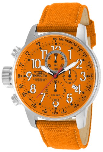 Invicta Force Lefty Chronograph Orange Dial Orange Nylon Strap Men's ...