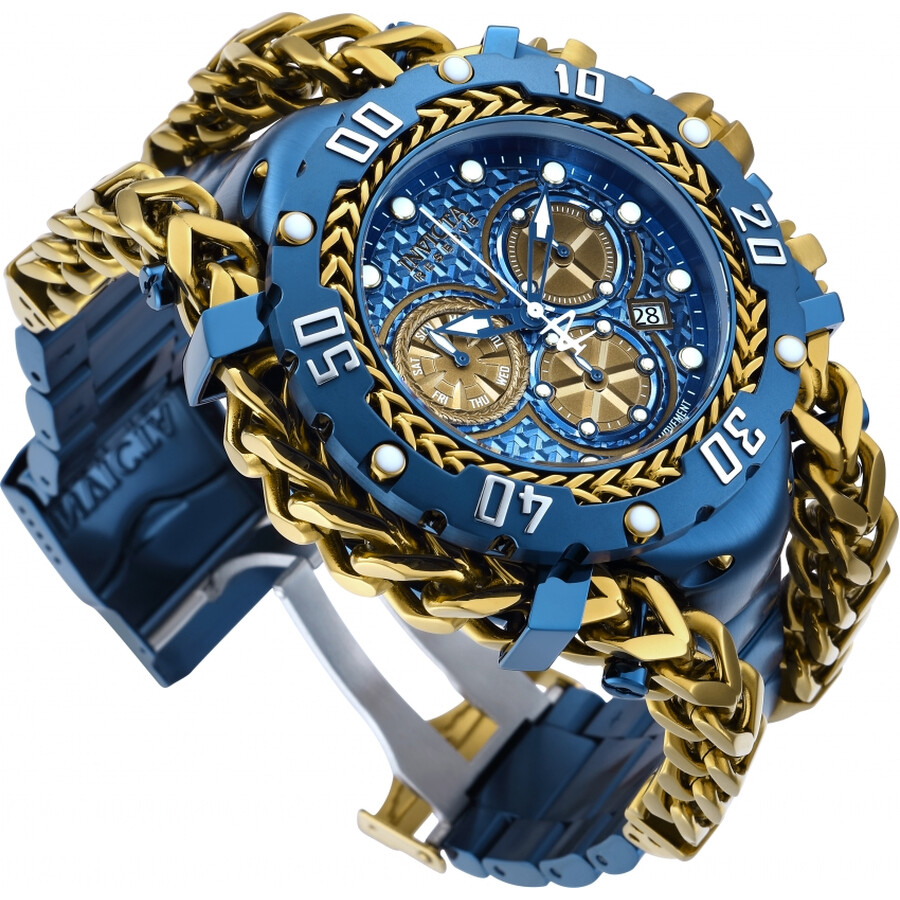 Invicta Gladiator Chronograph Quartz Blue Dial Men's Watch 36617 886678448296 - Reserve, Reserve ...