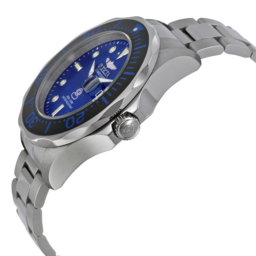 Invicta Grand Diver Blue Dial Stainless Steel Men's Watch 14655 ...