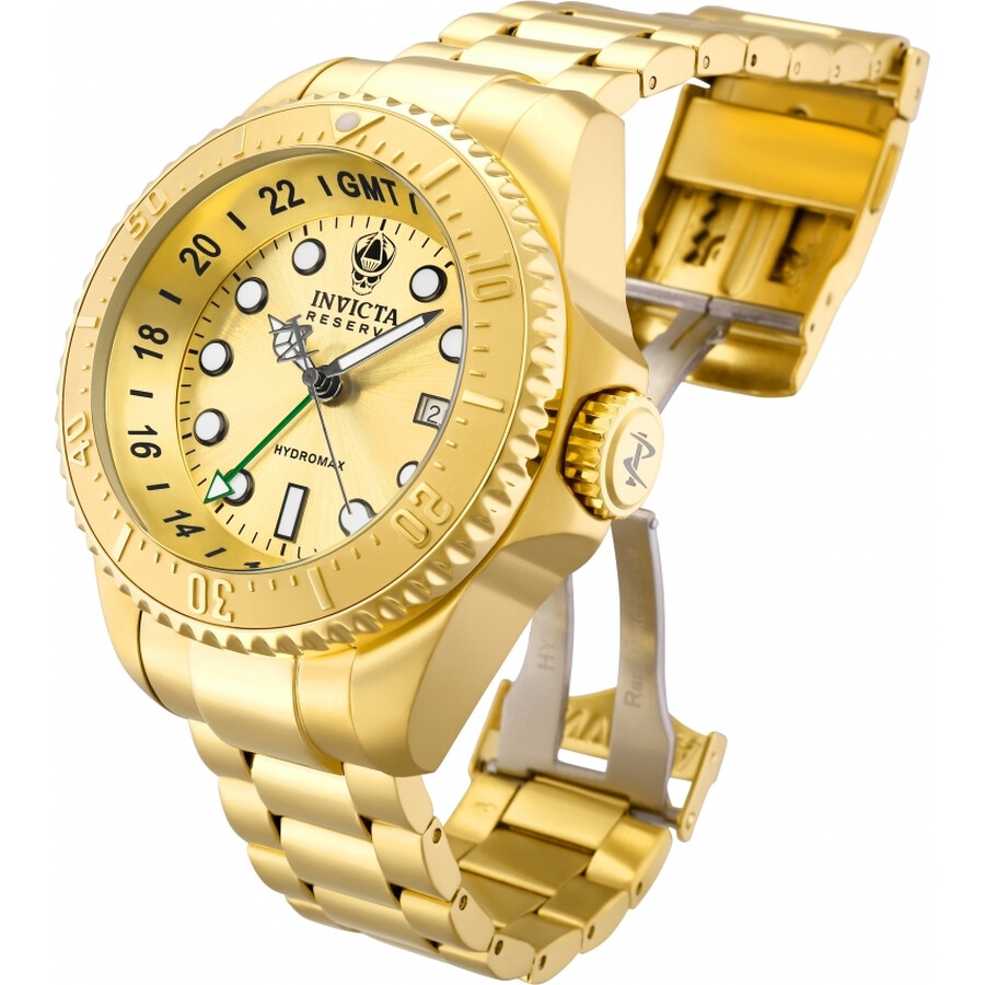 Invicta Hydromax Quartz Gold Dial Men's Watch 29730 886678352784 ...