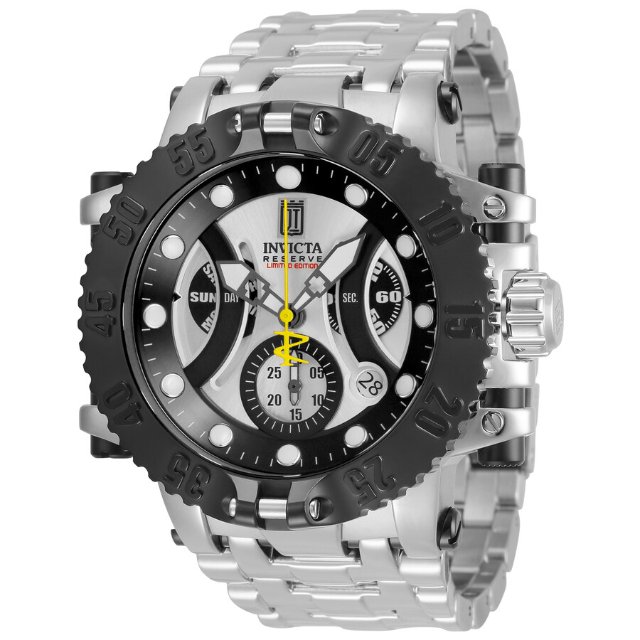 Invicta Jason Taylor Chronograph Quartz Silver and Black Dial Men's ...