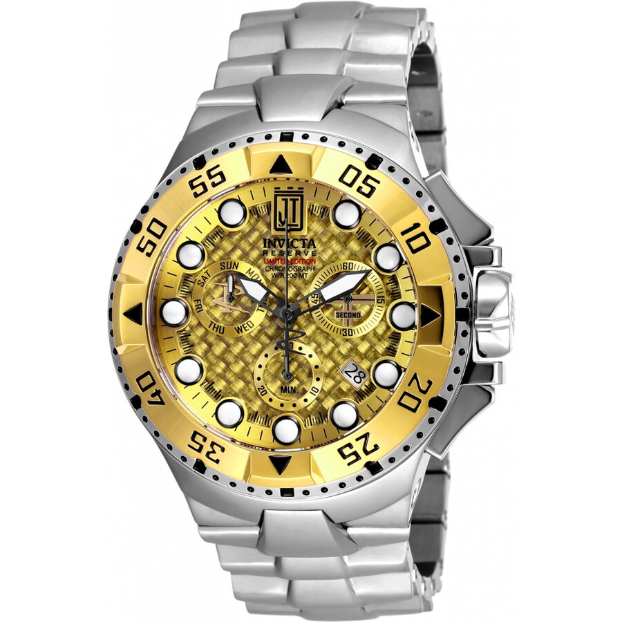 Invicta Jason Taylor Chronograph Gold Dial Men's Watch 17843 ...