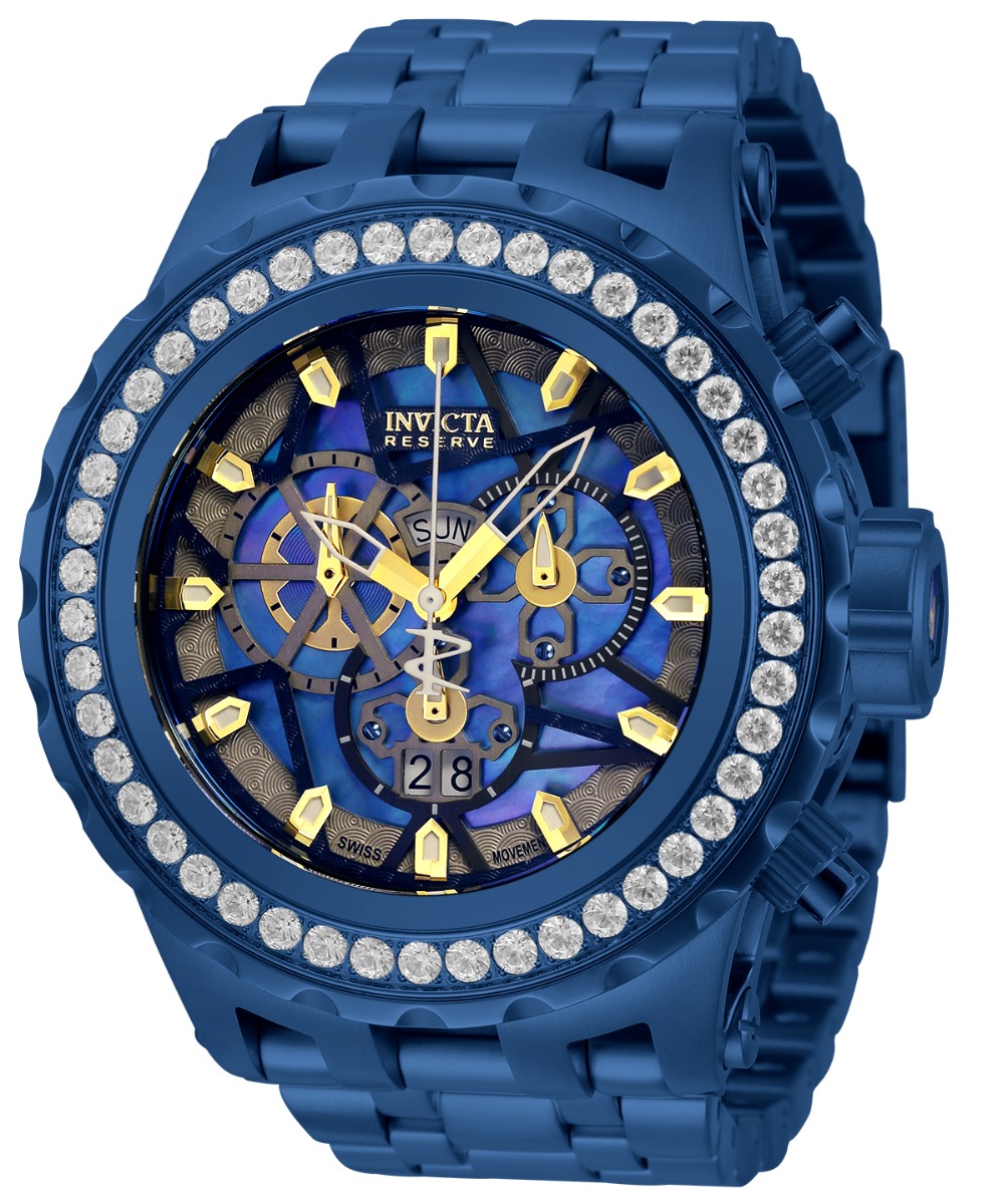 Invicta JT Chronograph Quartz Crystal Blue Dial Men's Watch 33991 ...