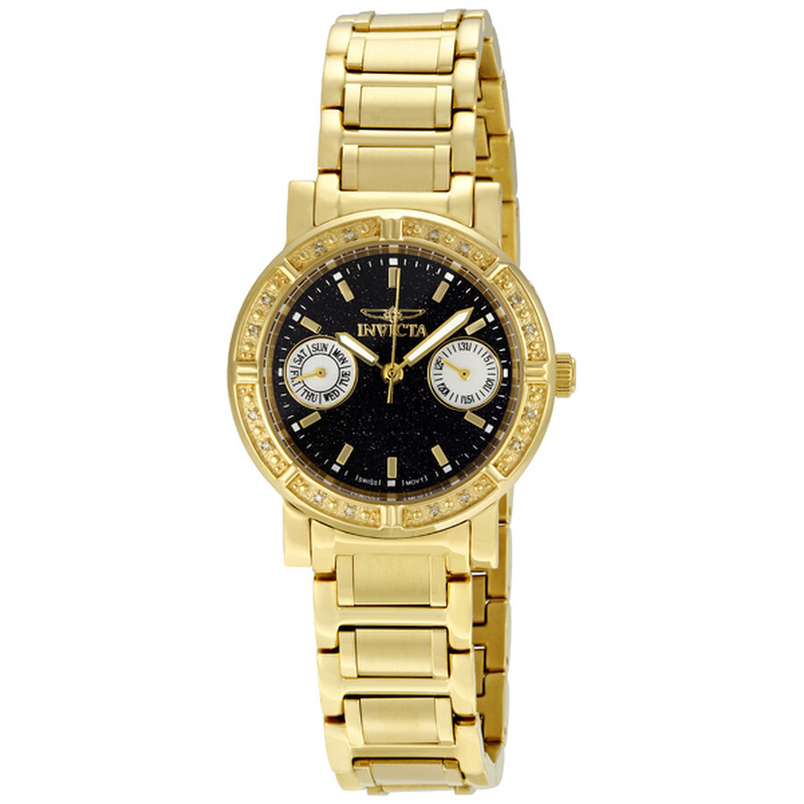 Invicta Ladies II Collection 18kt Gold-plated Diamond Accented Watch ...
