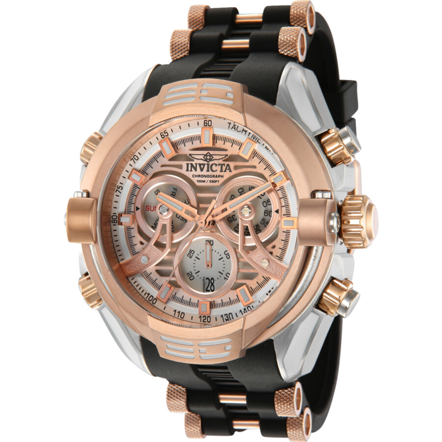 Invicta Mammoth Chronograph Quartz Rose Gold Dial Men's Watch 37533 ...