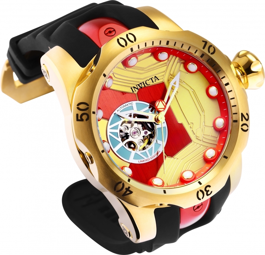 Invicta Marvel Ironman Automatic Gold Dial Men's Watch 26129 ...