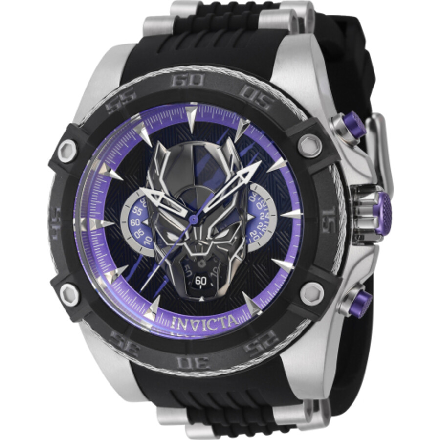 Invicta Marvel Black Panther Chronograph GMT Quartz Black Dial Men's ...