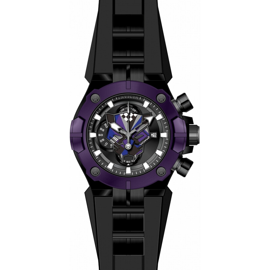 Invicta Marvel Black Panther Chronograph Quartz Black Dial Men's Watch ...