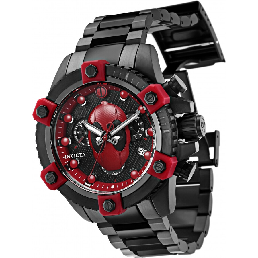 Invicta Marvel Deadpool Chronograph Black Dial Men's Watch 27155 ...