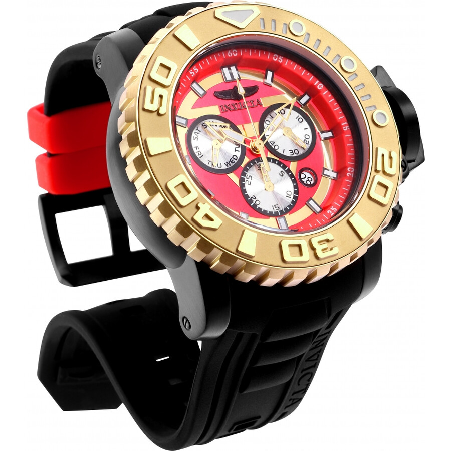 Invicta Marvel Ironman Chronograph Red Dial Men's Watch 25620 ...