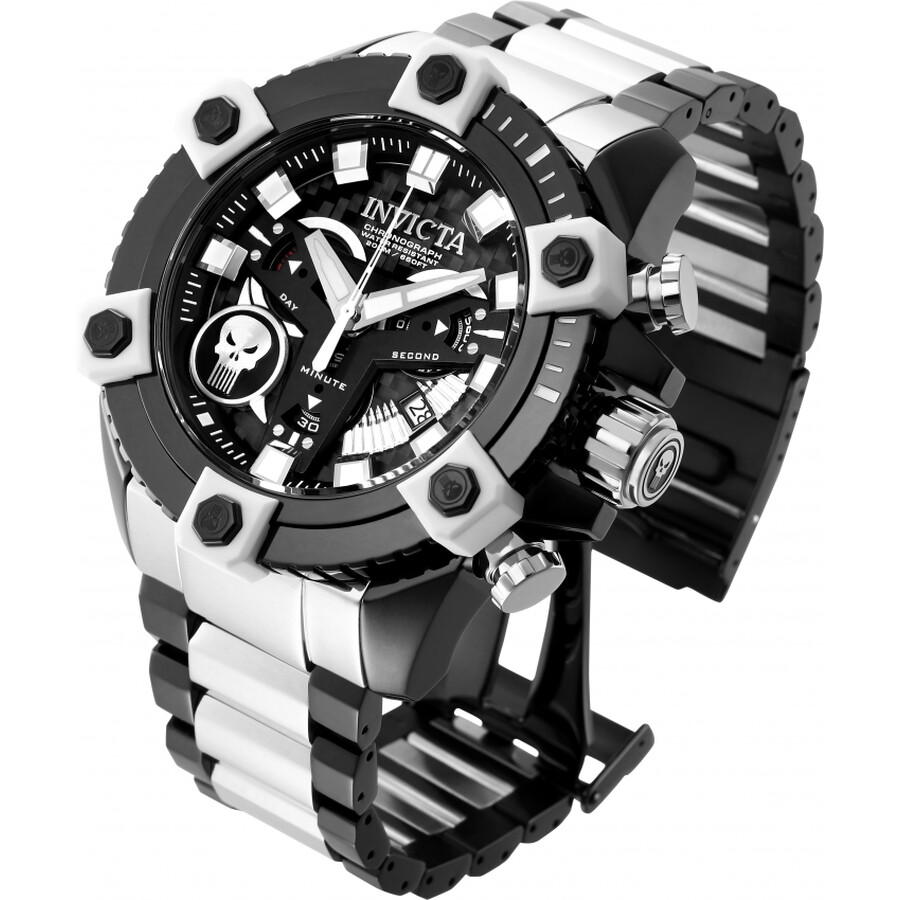 Invicta Marvel Punisher Chronograph Black Dial Men's Watch 26762 ...