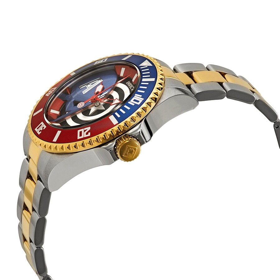 Invicta Marvel Captain America Quartz Pepsi Bezel Men's Watch 29682 ...