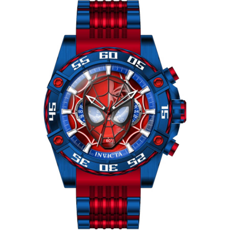 Invicta Marvel Spiderman Chronograph Quartz Red Dial Men's Watch 41252 ...
