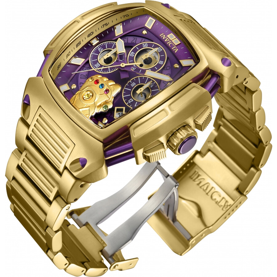 Invicta Marvel Thanos Chronograph Quartz Men's Watch 37389 886678461844 ...