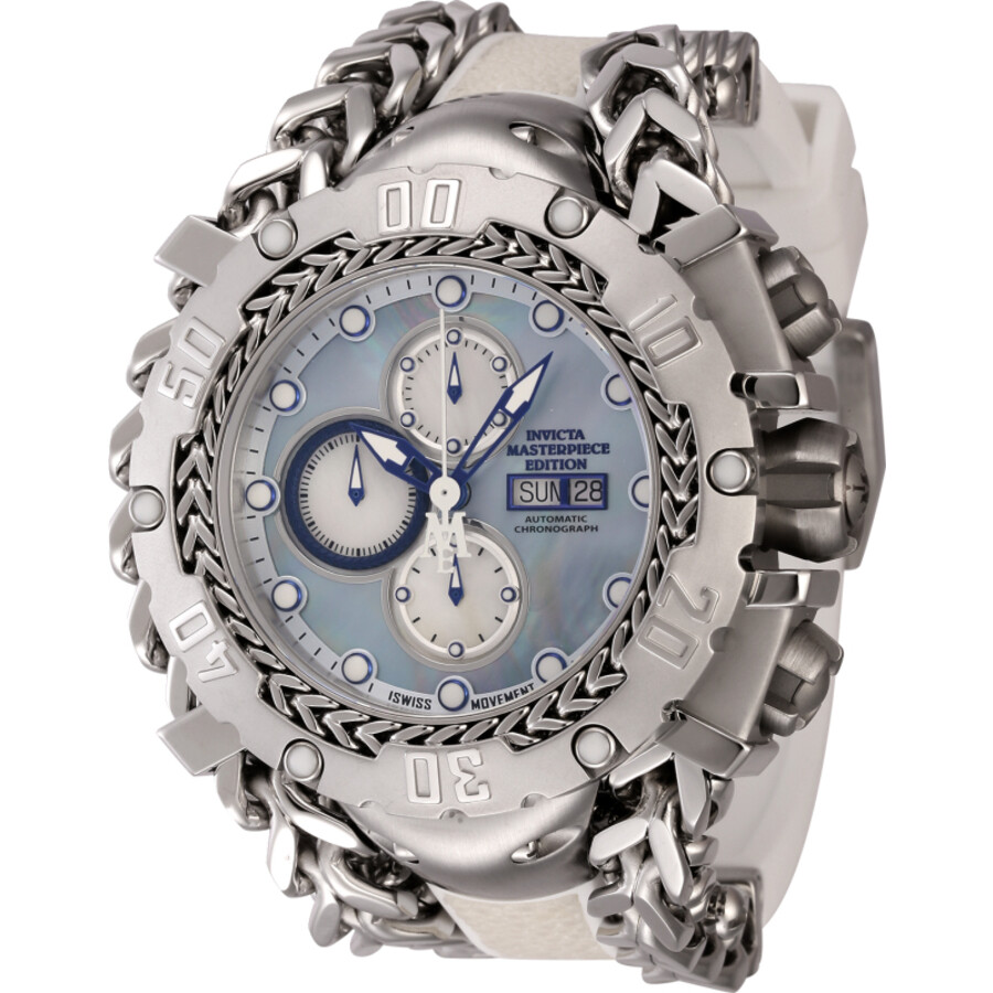 Invicta Masterpiece Chronograph Automatic Silver Dial Men's Watch 44569 ...