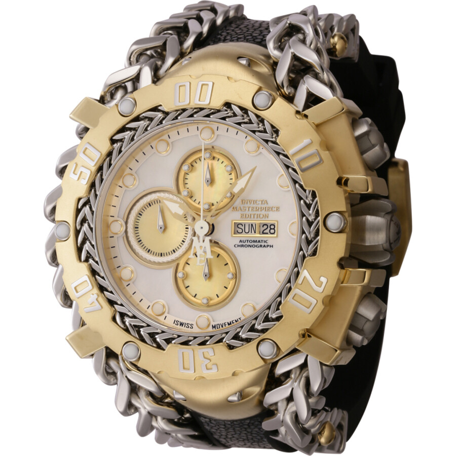 Invicta Masterpiece Chronograph Automatic White Dial Men's Watch 44572 ...
