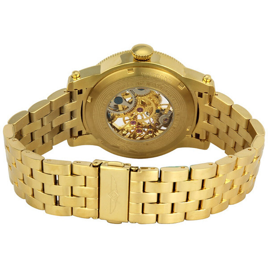 Invicta Men's Vintage Style Mechanical Gold-tone Stainless Steel Watch ...
