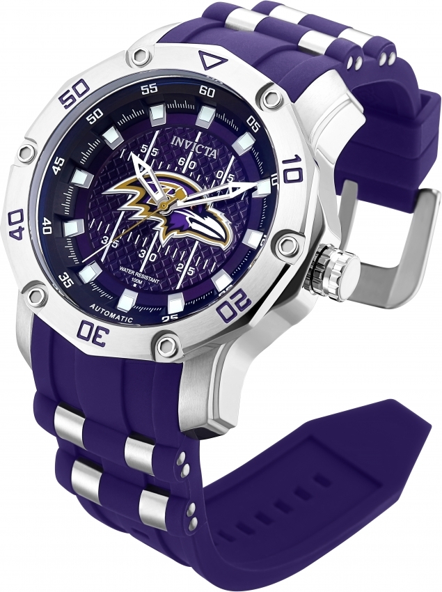 Invicta NFL Baltimore Ravens Automatic Purple Dial Men's Watch 32010 ...