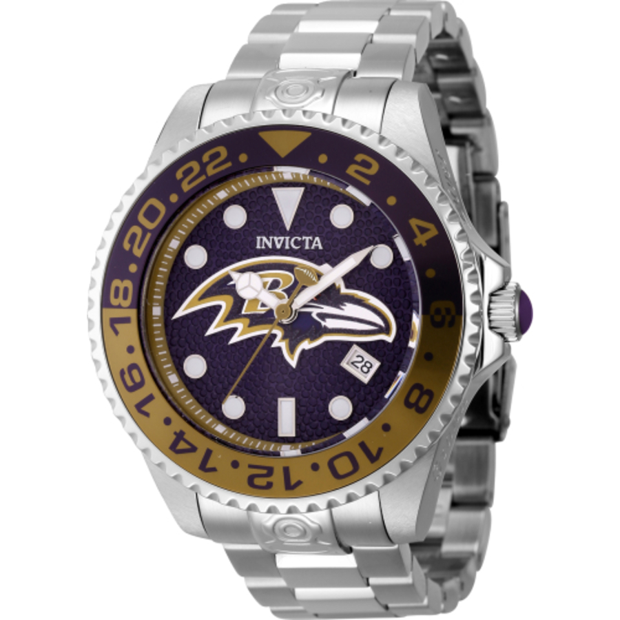 Invicta NFL Baltimore Ravens Automatic Purple Dial Men's Watch 45039 ...