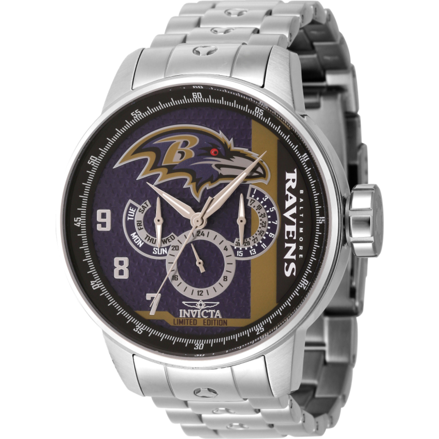 Invicta NFL Baltimore Ravens GMT Quartz Men's Watch 45140 886678599387 ...