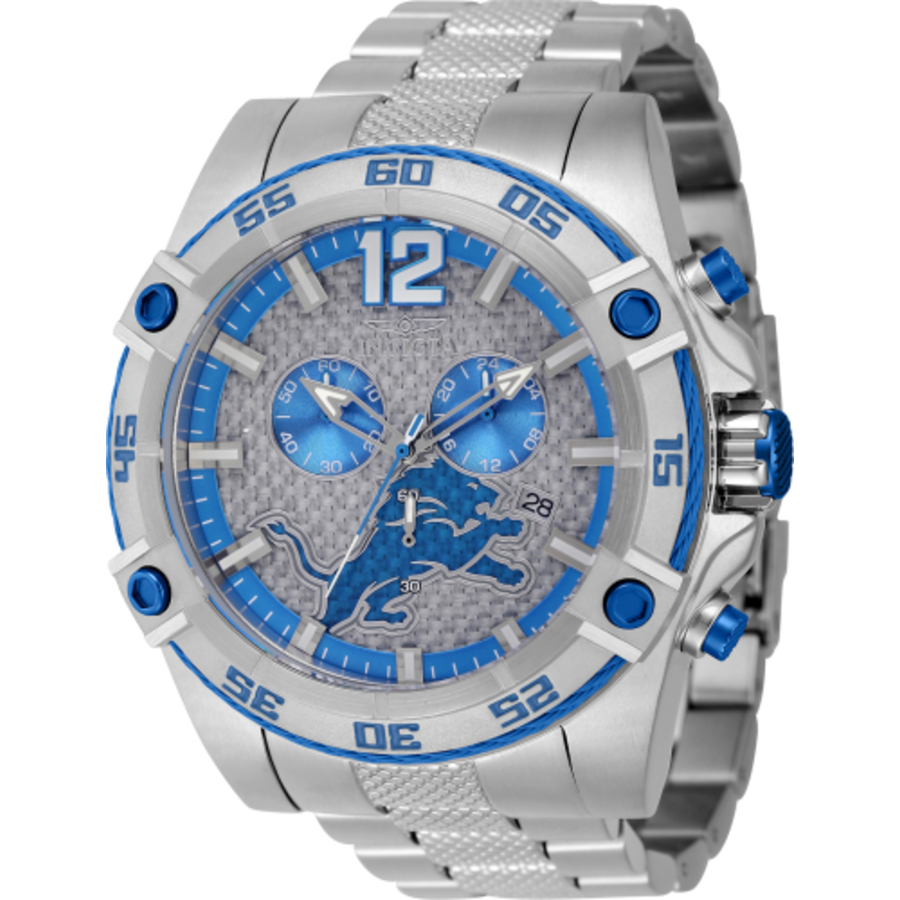 Invicta NFL Detroit Lions Chronograph GMT Quartz Men's Watch 45431 ...