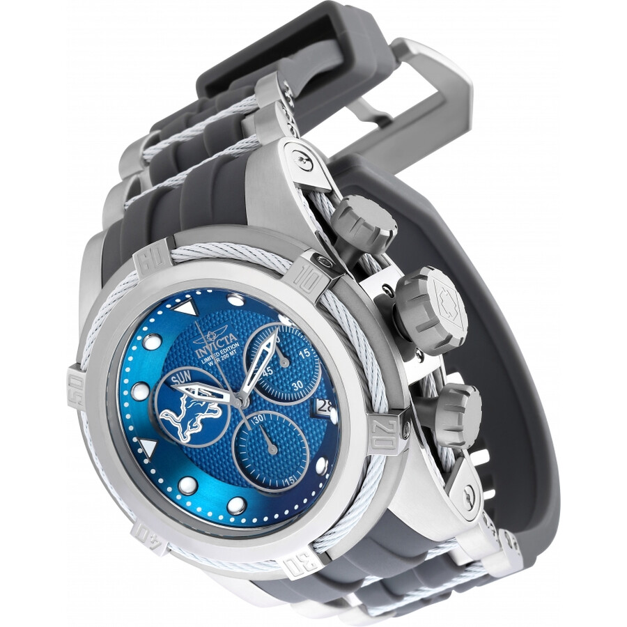 Invicta NFL Detroit Lions Chronograph Quartz Blue Dial Men's Watch ...