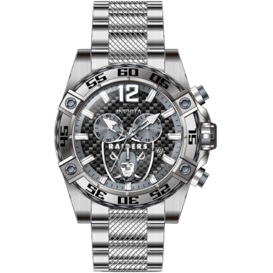 Invicta Nfl Las Vegas Raiders Chronograph GMT Quartz Black Dial Men's ...