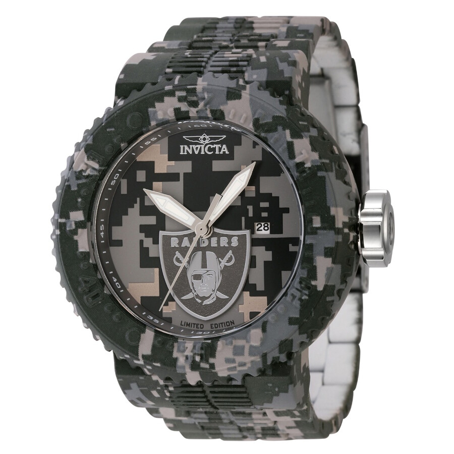 Invicta NFL Las Vegas Raiders Date Quartz Camouflage Men's Watch 45094 ...