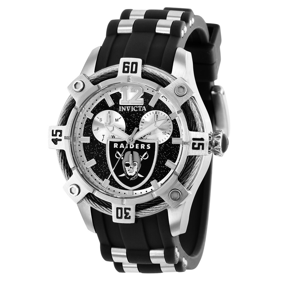 Invicta NFL Las Vegas Raiders Quartz Black Dial Ladies Watch 35793 ...