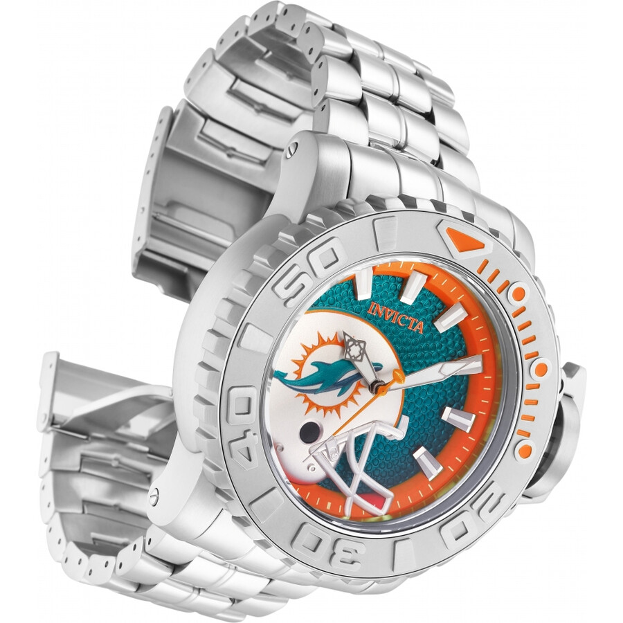 Invicta NFL Miami Dolphins Automatic Men's Watch 33021 886678389001 ...