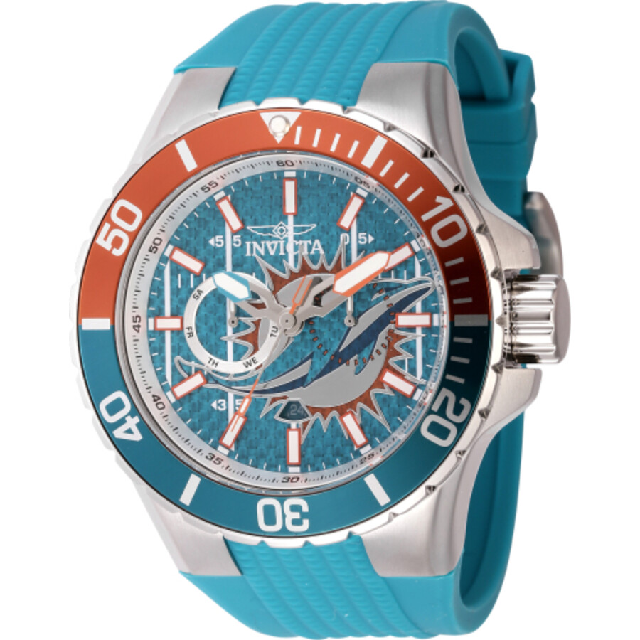 Invicta NFL Miami Dolphins GMT Quartz Men's Watch 45404 886678602896 ...