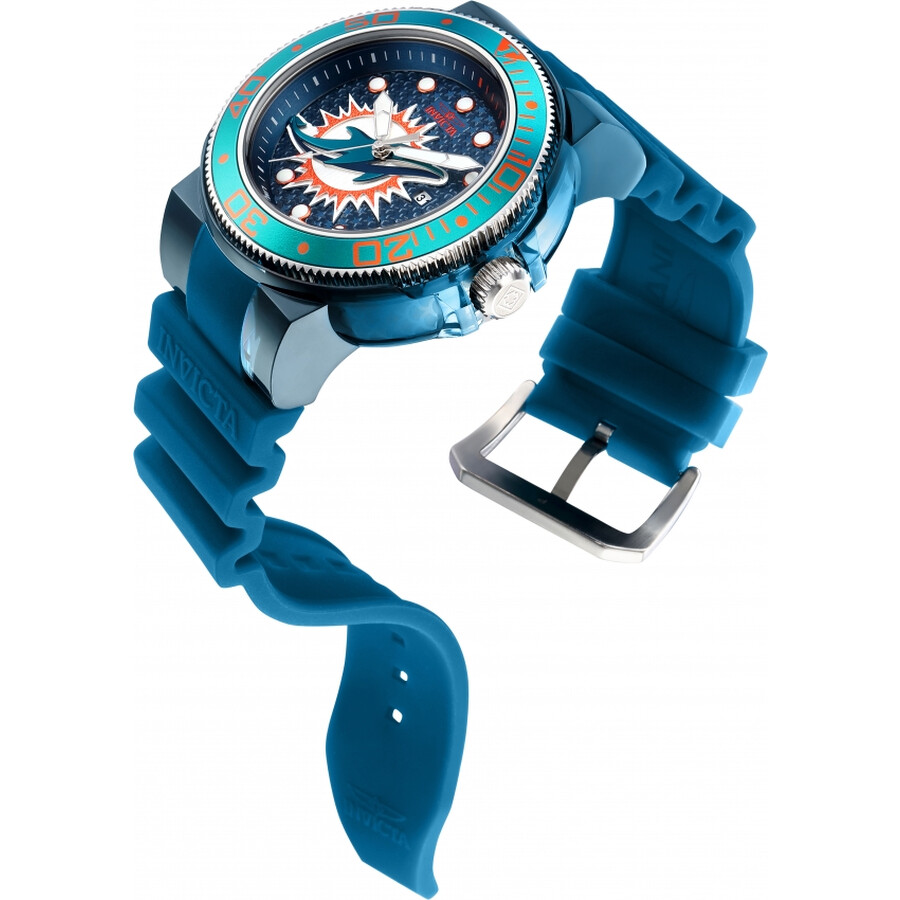 Invicta NFL Miami Dolphins Quartz Blue Dial Men's Watch 41453 ...