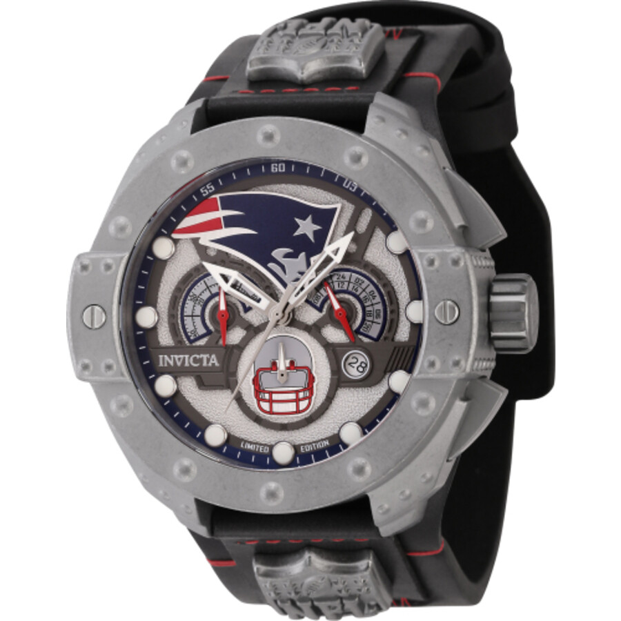 Invicta NFL New England Patriots Quartz Gunmetal Dial Men's Watch 45122 886678599479 - Watches ...