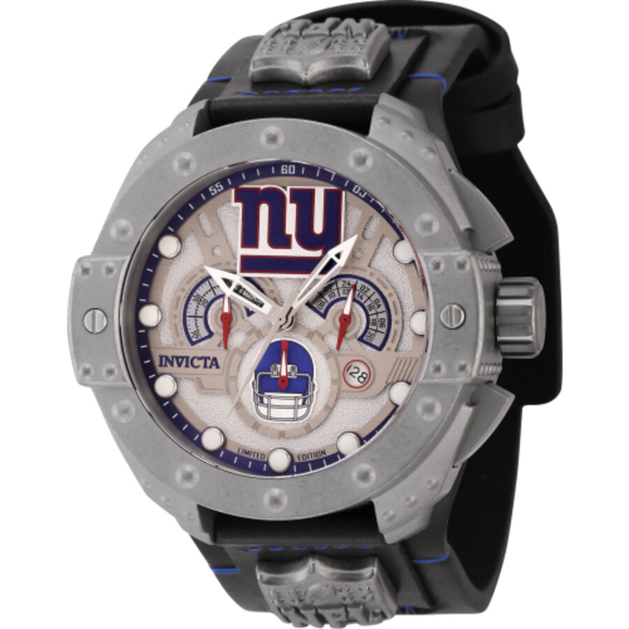 Invicta NFL New York Giants Chronograph GMT Quartz Gunmetal Dial Men's ...