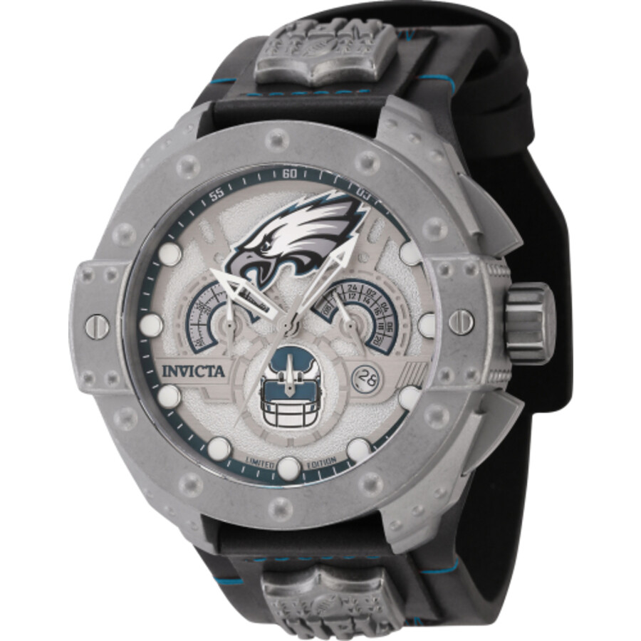 Invicta NFL Philadelphia Eagles Chronograph GMT Quartz Gunmetal Dial ...