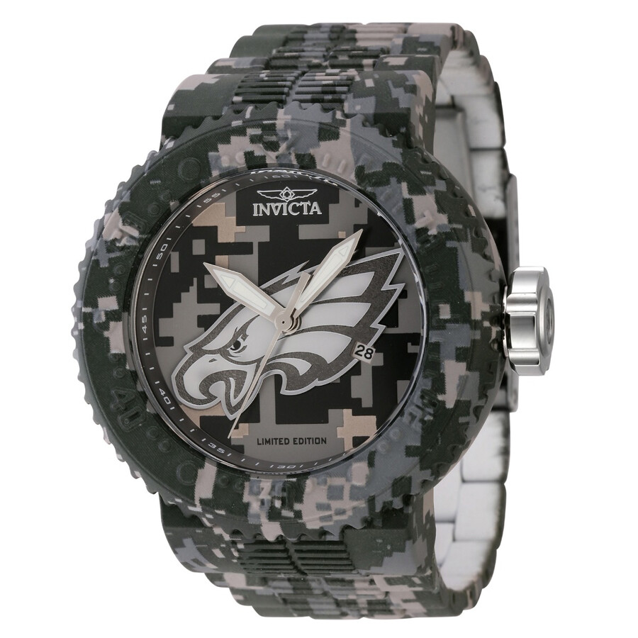 Invicta NFL Philadelphia Eagles Date Quartz Camouflage Men's Watch ...