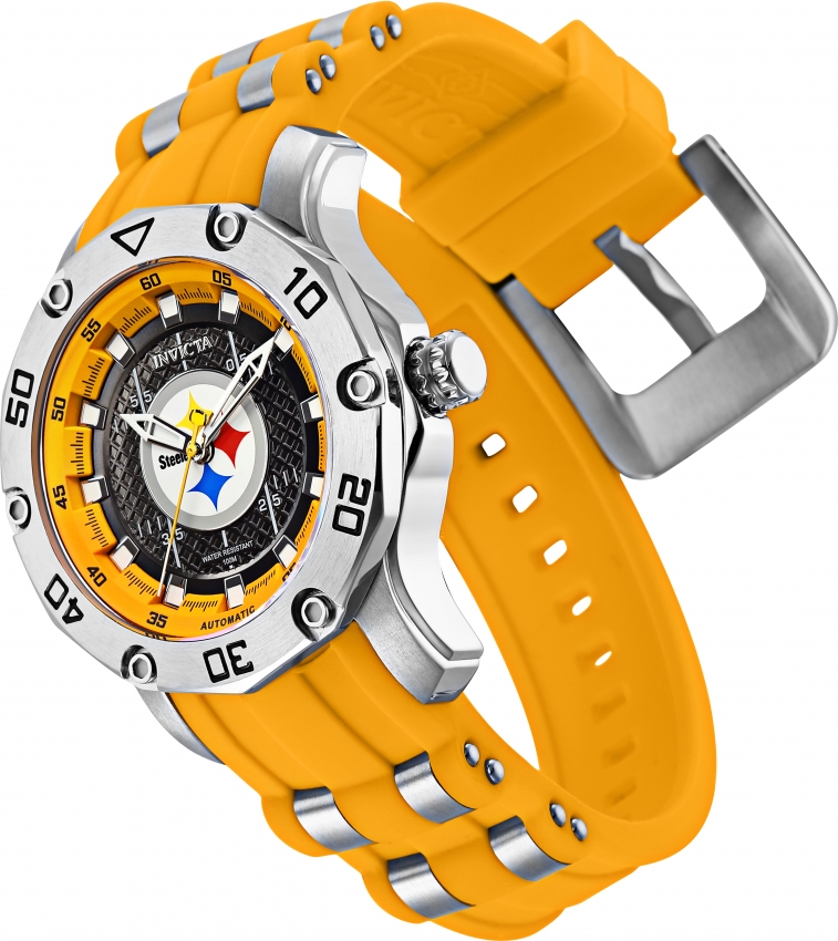 Invicta NFL Pittsburgh Steelers Automatic Black Dial Ladies Watch 32896 ...
