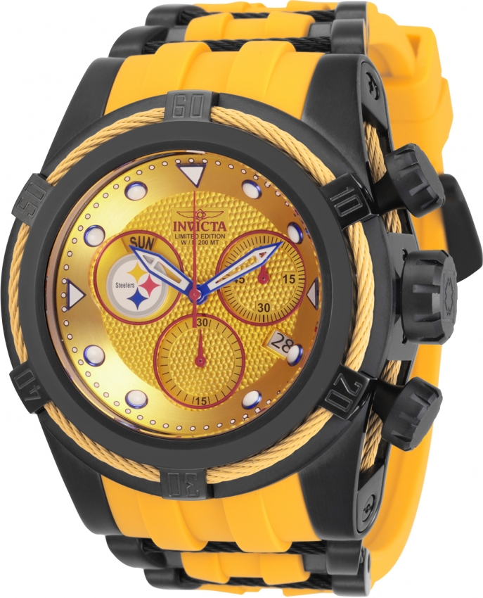 Invicta NFL Pittsburgh Steelers Chronograph Quartz Men's Watch 30249 ...