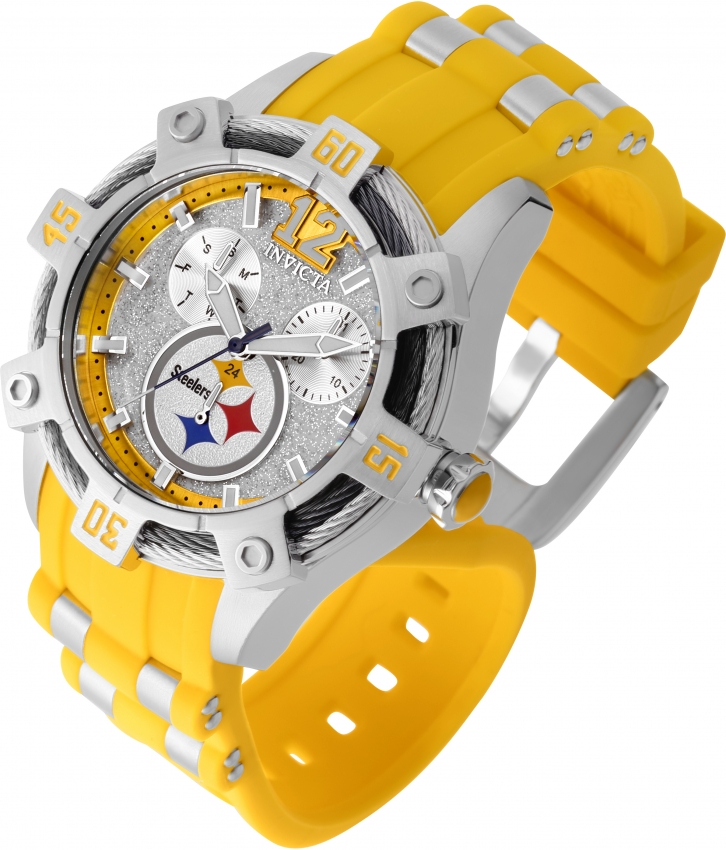 Invicta NFL Pittsburgh Steelers Silver Dial Ladies Watch 35799 ...