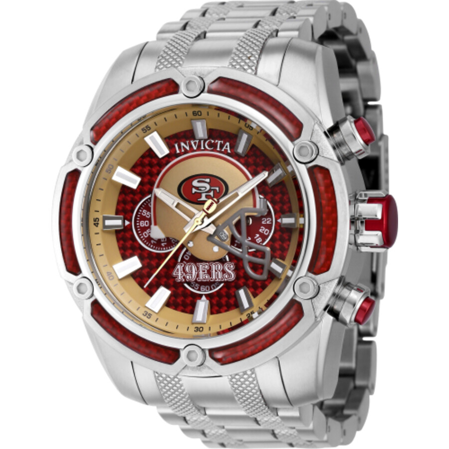 Invicta NFL San Francisco 49ers Chronograph Quartz Red Dial Men's Watch ...