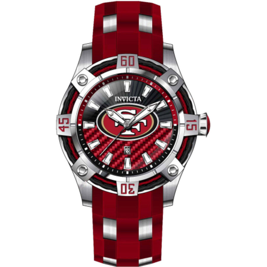 Invicta NFL San Francisco 49ers Quartz Red Dial Men's Watch 42063 886678561100 - Watches, NFL ...