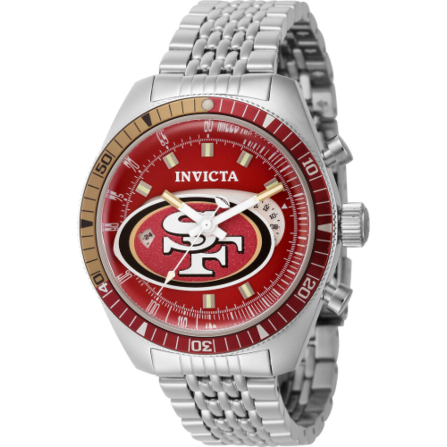 Invicta Nfl San Francisco 49ers World Time GMT Quartz Red Dial Men's ...