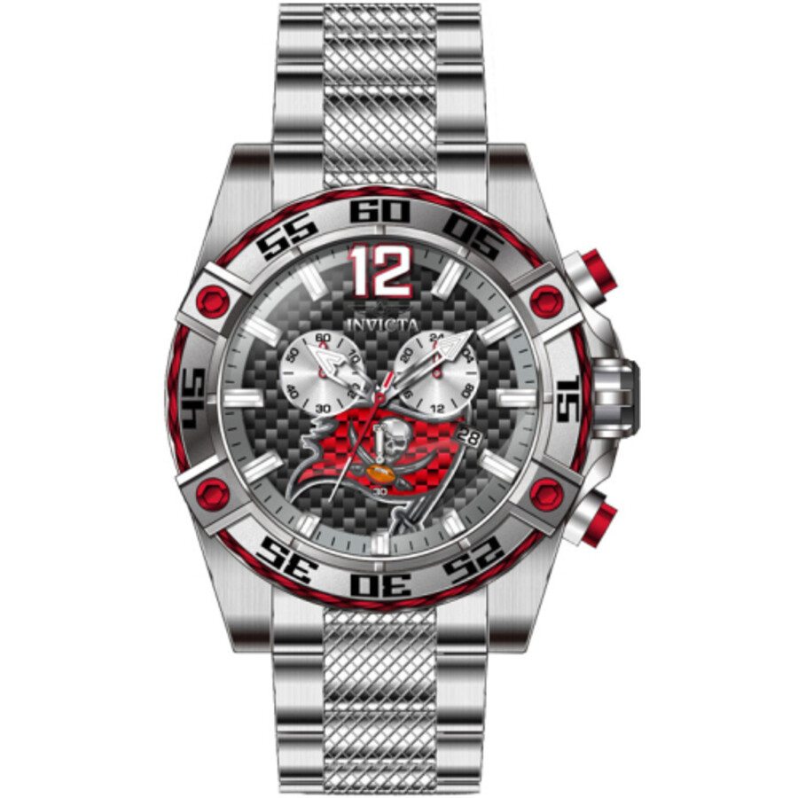 Invicta Nfl Tampa Bay Buccaneers Chronograph GMT Quartz Black Dial Men ...
