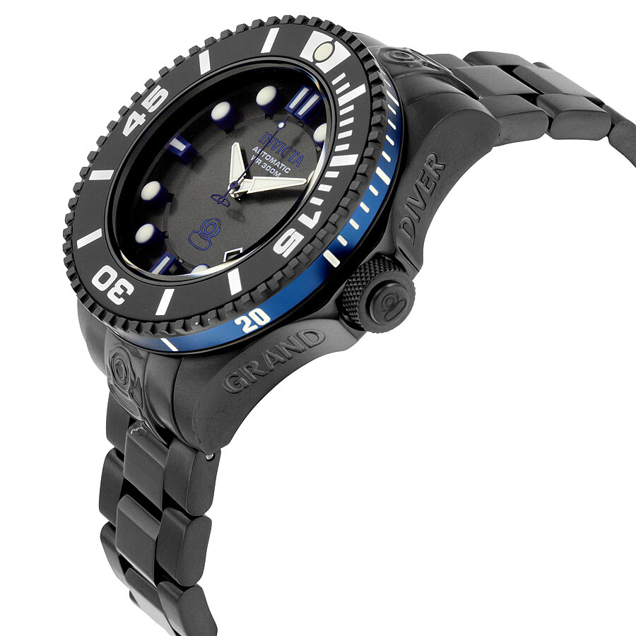 Invicta Pro Diver Automatic Black Dial Black Ion-plated Men's Watch ...
