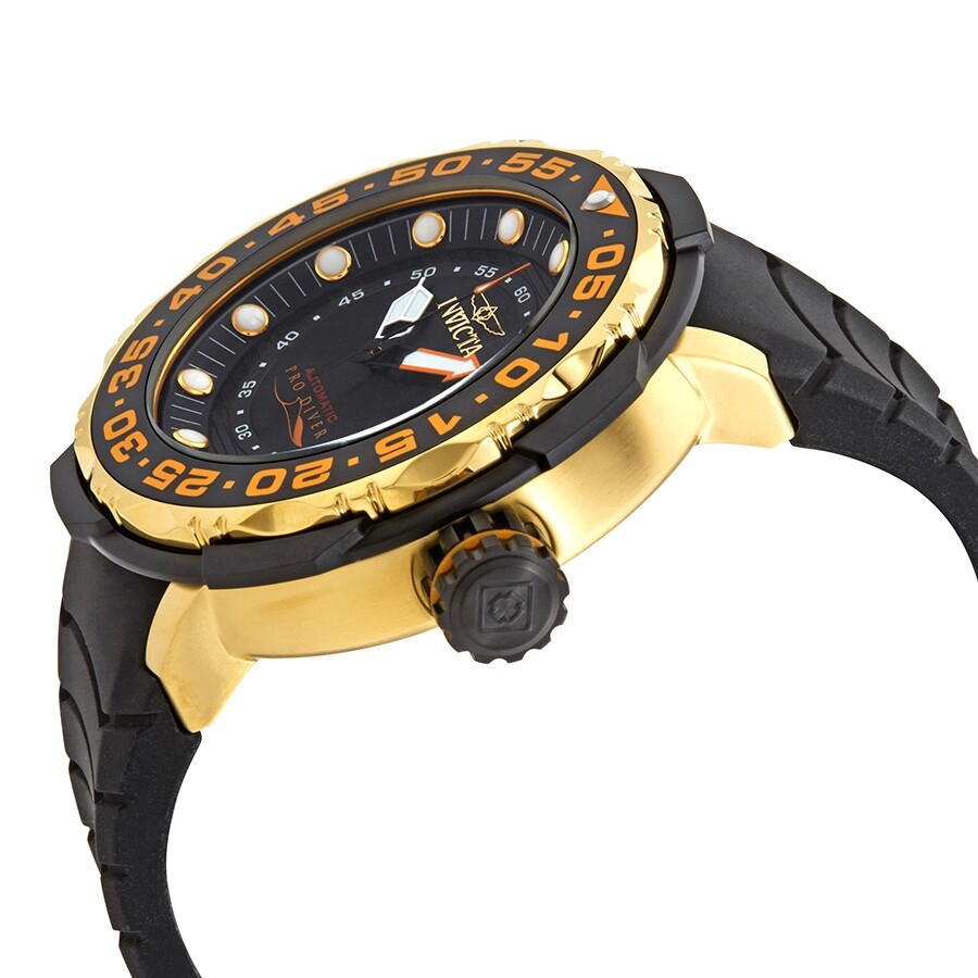 Invicta Pro Diver Automatic Black Dial Black Silicone Men's Watch 28785 ...