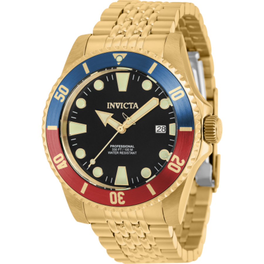 Invicta Pro Diver Automatic Black Dial Pepsi Bezel Men's Watch 39760 ...