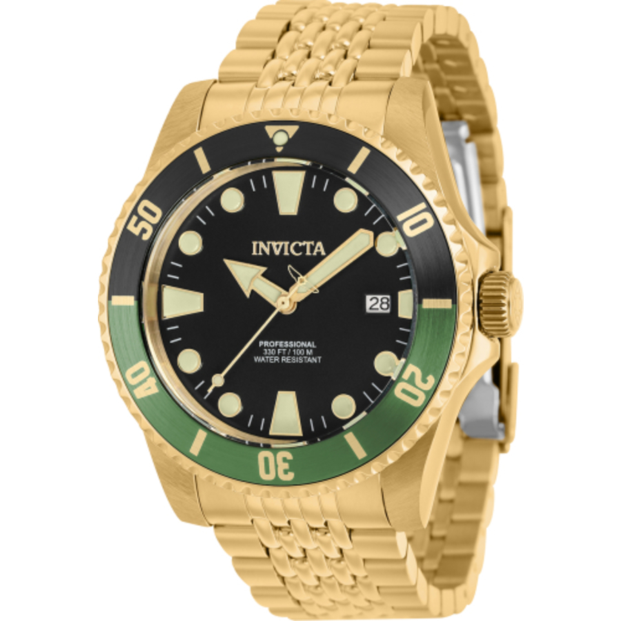 Invicta Pro Diver Automatic Black Dial Sprite Bezel Men's Watch 39763 ...