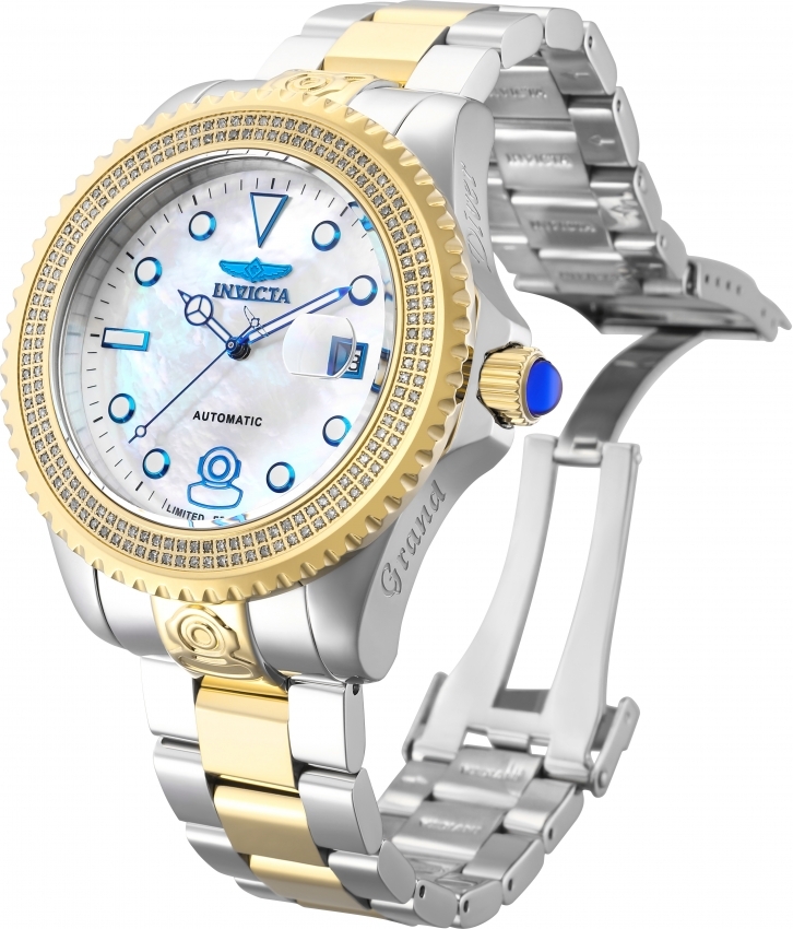 Invicta Pro Diver Automatic Diamond White Mother of Pearl Dial Men's ...