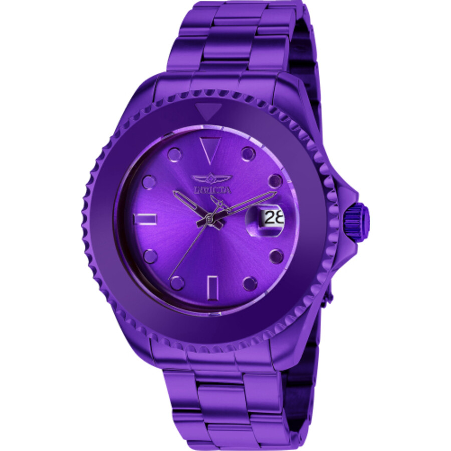 Invicta Pro Diver Automatic Purple Dial Men's Watch 38321 886678521166 ...